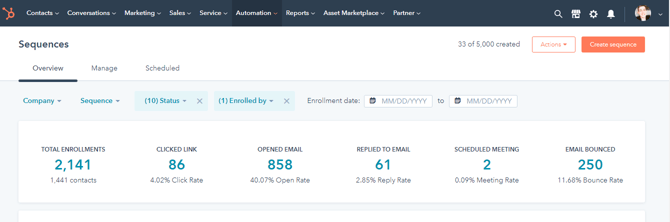 How to create a follow-up sequence on HubSpot?